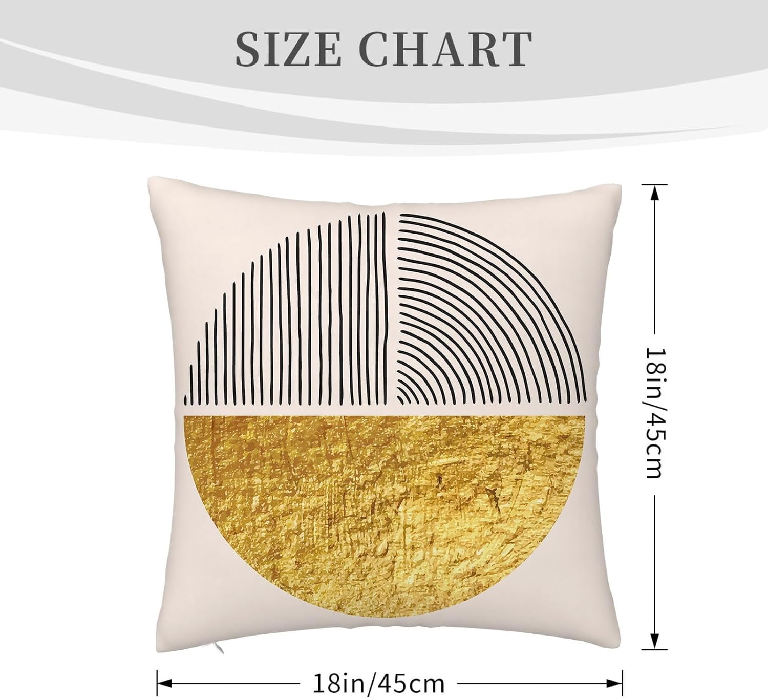 Boho Black Gold Throw Pillows Covers Abstract Minimalist Modern ...