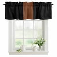 Boho Black Valances for Windows, and Brown Striped Tribal Farmhouse ...