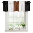 Boho Black Valances for Windows, Brown and White Striped Tribal ...