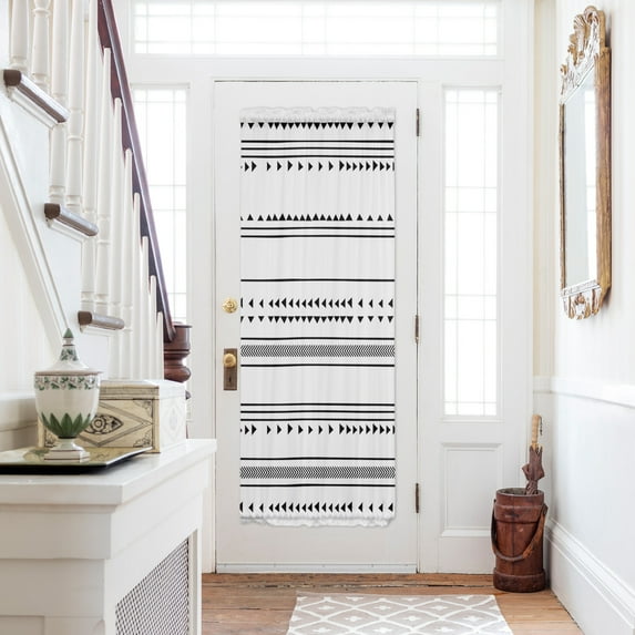 Boho Black White Modern Stripes Door Curtains for Door Window, French ...