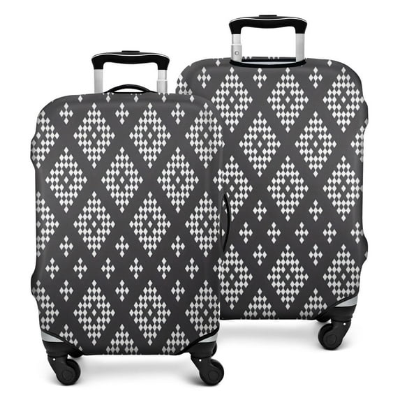 Boho Black and White Diamond Ethnic Pattern Luggage Cover Fashion ...