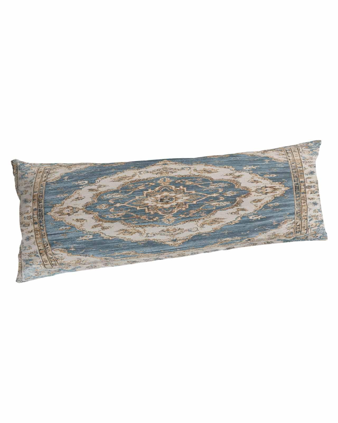 Boho Blue Body Pillow Covers, Retro Tribal Traditional Distressed ...