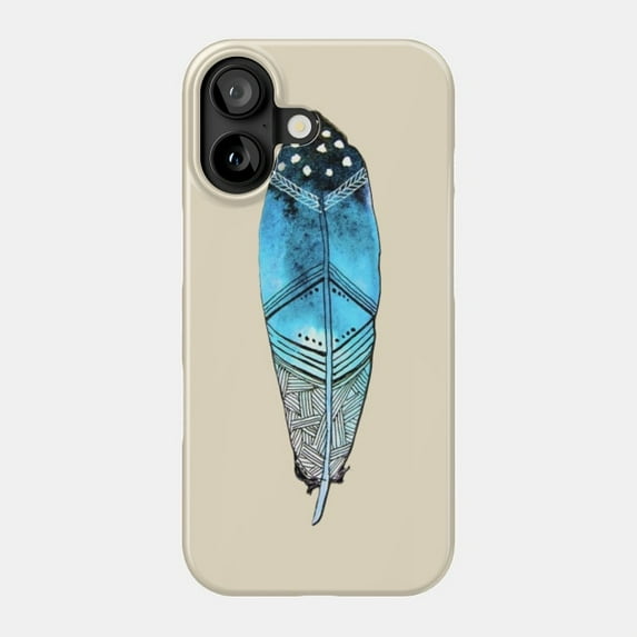 Boho Blue Feather Tribal Spirit Art Design Graphic Case for iPhone 11 ...