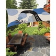 Boho Blue Sun Shade Sail 6.5'X10' Modern Abstract Blue Black Geometric ...