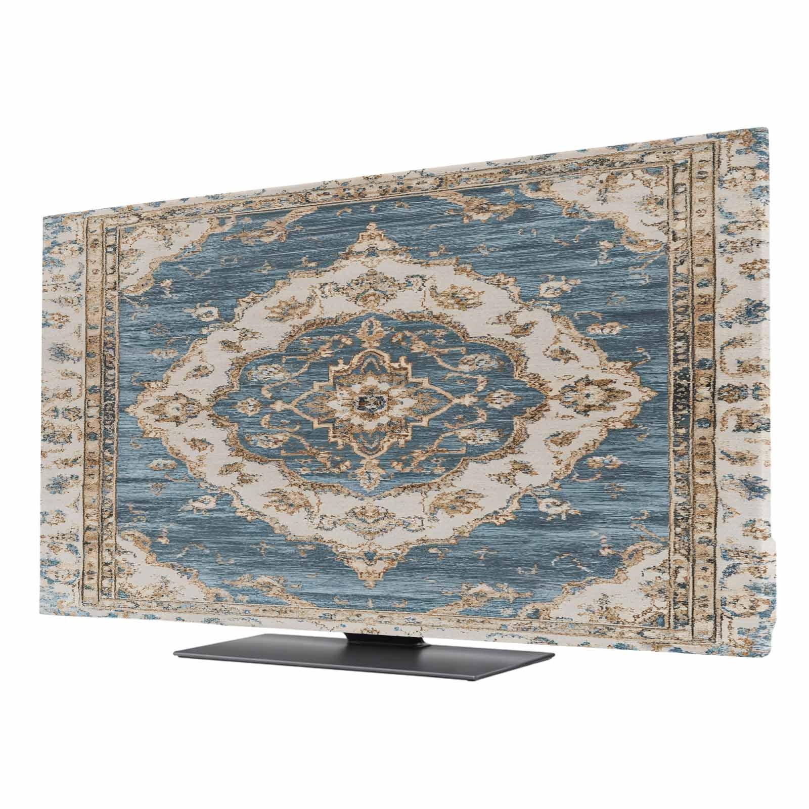 Boho Blue TV Cover for 50 Inch Screen,Stretch Fabric Dustproof TV ...