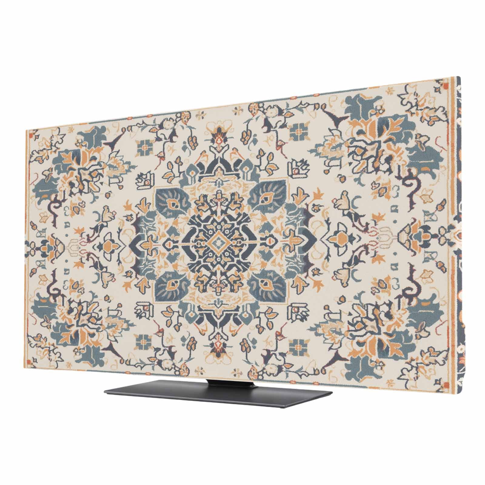 Boho Blue TV Cover for 65 Inch Screen,Stretch Fabric Dustproof TV ...