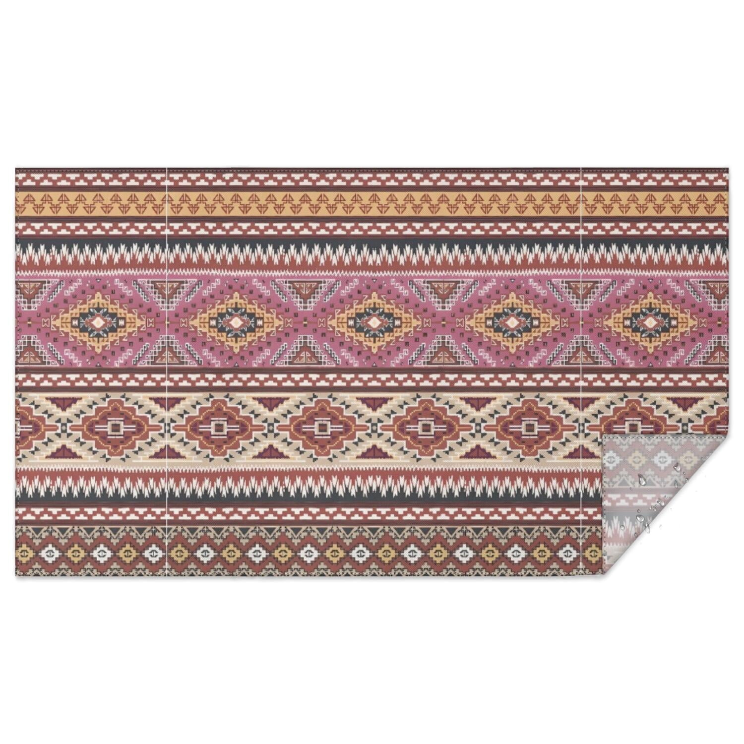 Boho Bohemia Geometric Line Art Rectangle Tablecloth 60"x102 ...