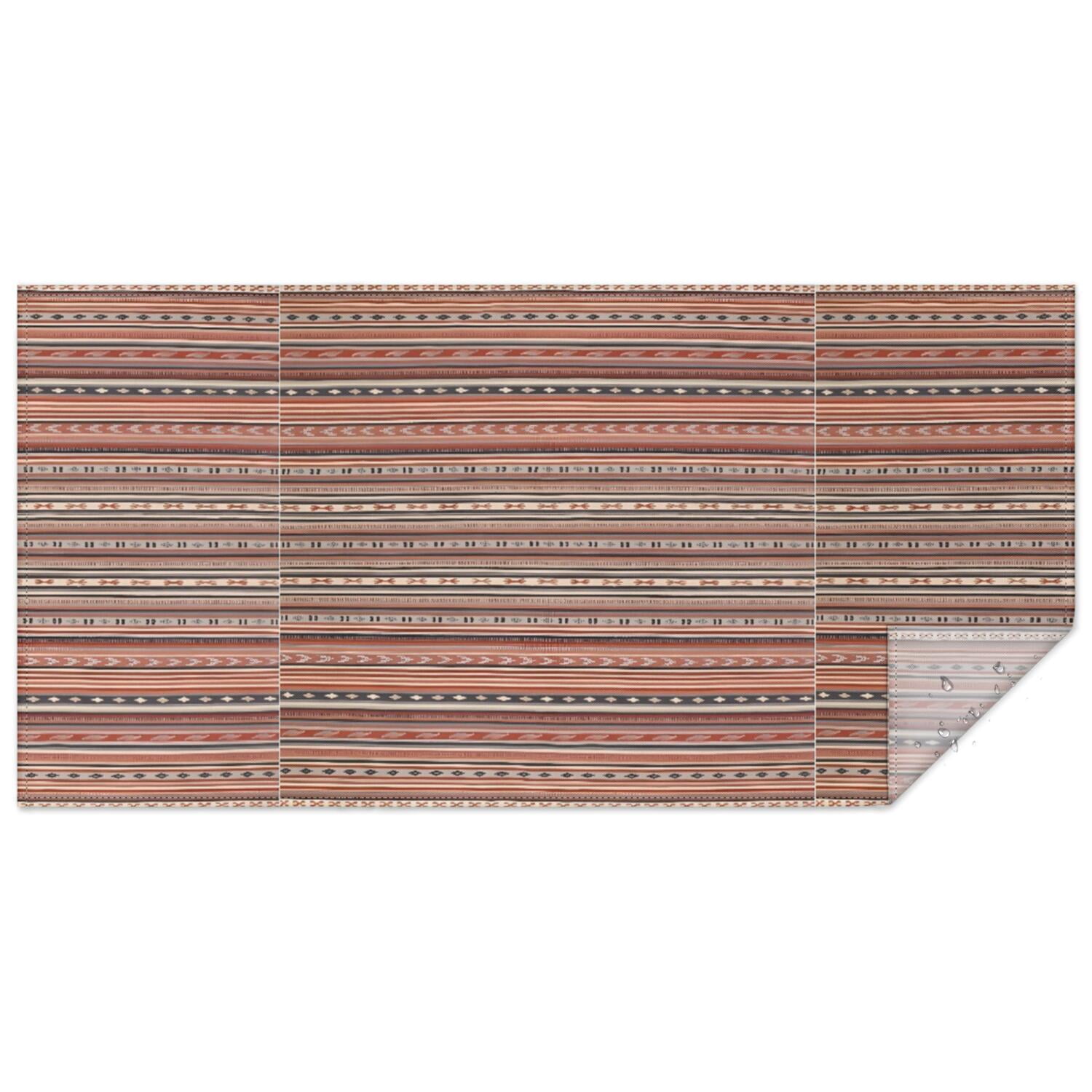 Boho Bohemia Geometric Line Art Rectangle Tablecloth 60"x120 ...