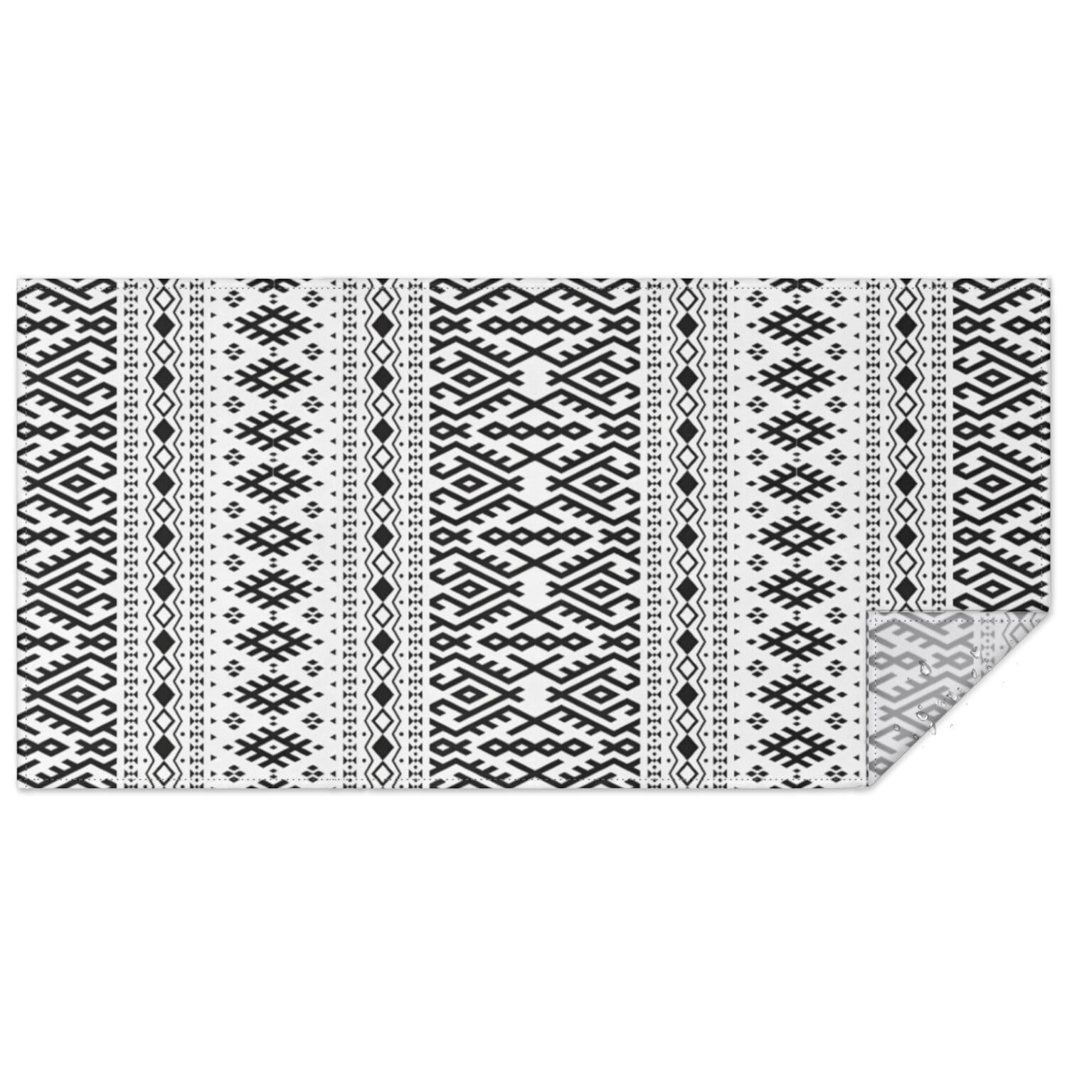 Boho Bohemia Geometric Line Art Rectangle Tablecloth 60"x120 ...