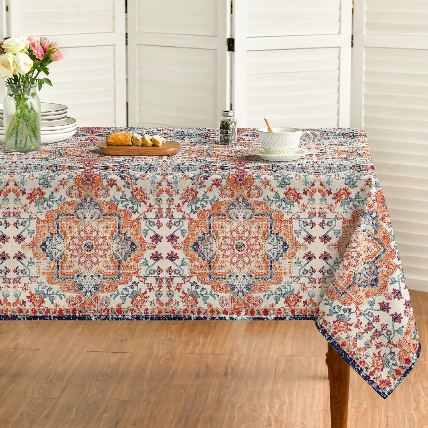 Boho Bohemia Style Tablecloth 60×102 Inch Rectangular, Vintage Country ...