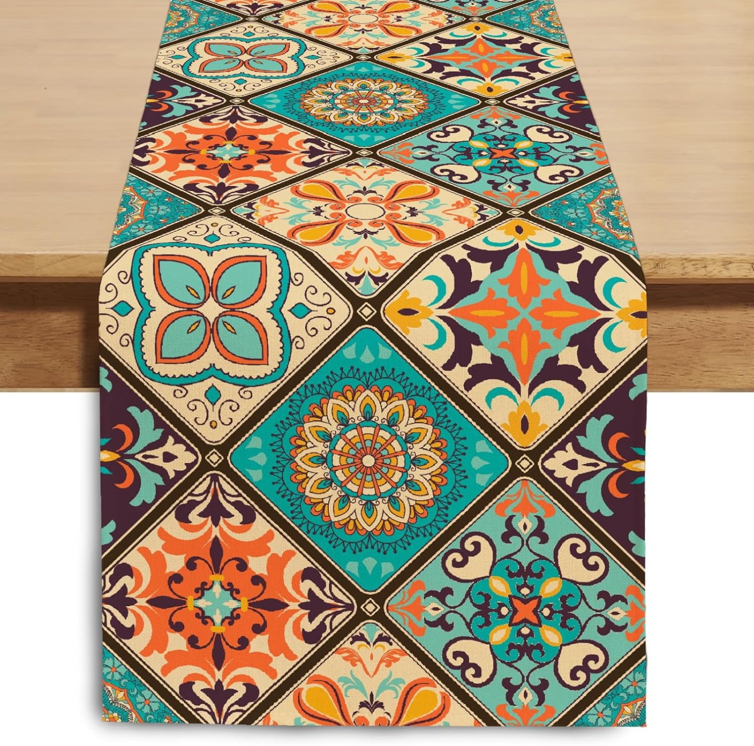 Boho Bohemian Table Runner 72 Inches Long Vintage Table Runners for ...