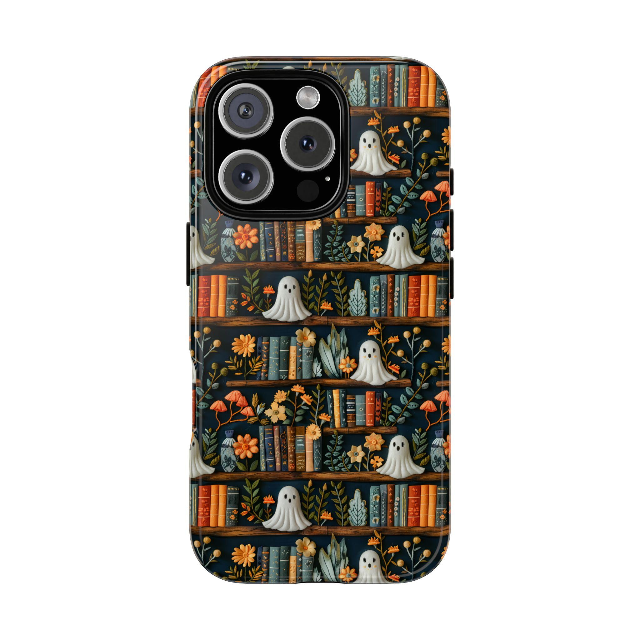 Boho Bookshelf Phone Case Cottagecore iPhone 17 through 11 Pro Max ...