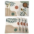 Boho Botanical Cotton Linen Placemats Set of 12, Sage Green Eucalyptus ...