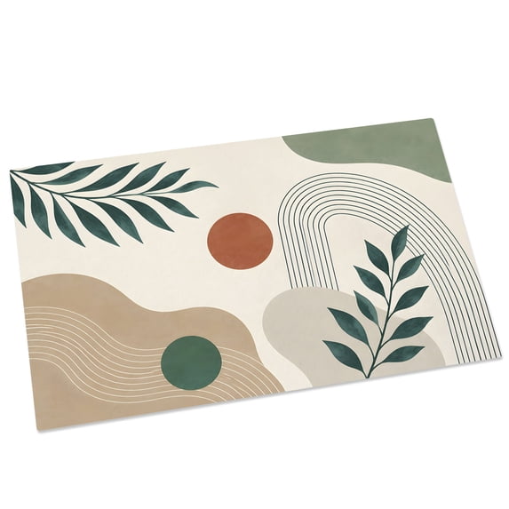 Boho Botanical Door Mat 18x30 Inch Sage Green Eucalyptus Leaf ...