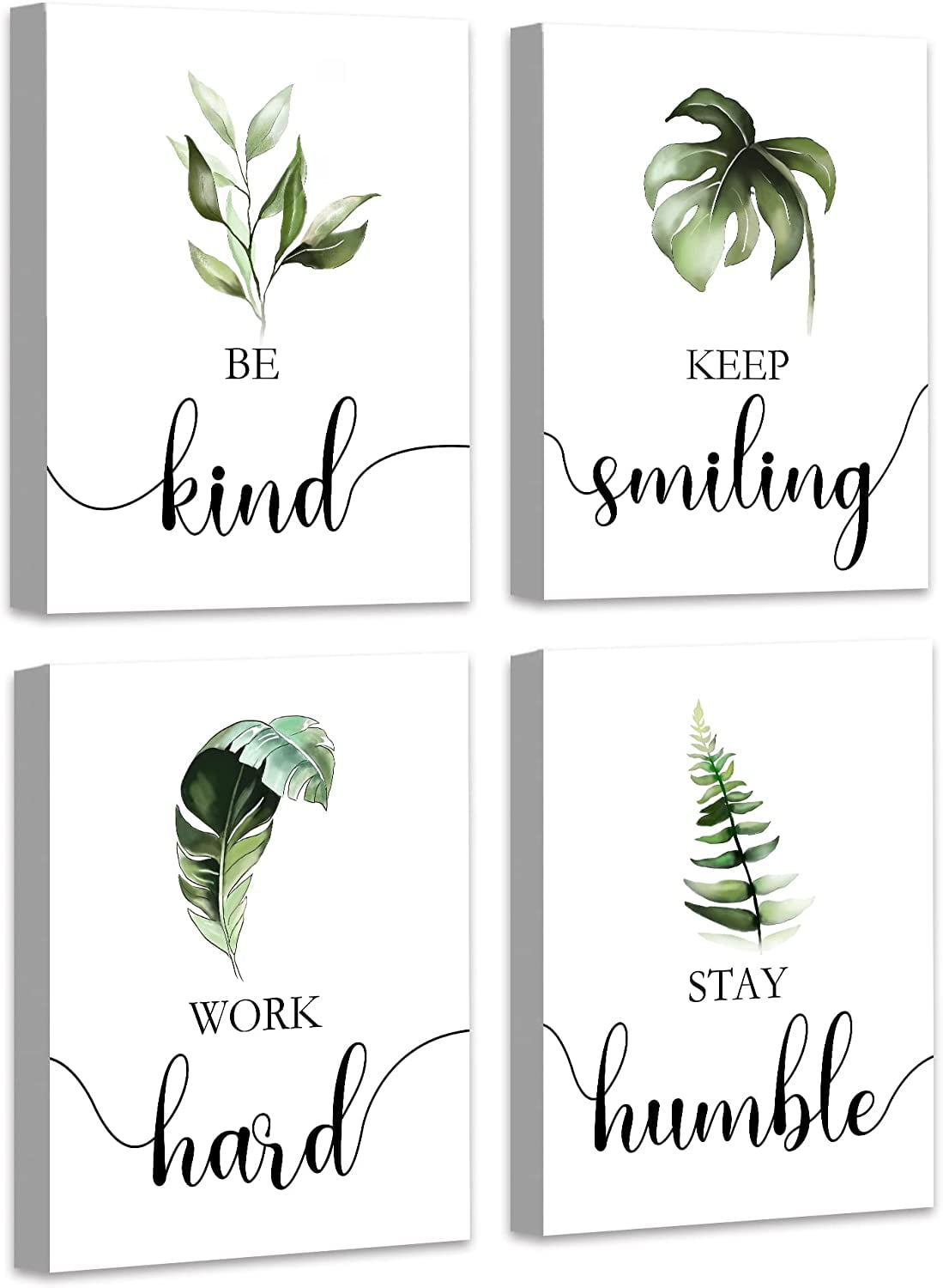 Boho Botanical Plant Inspirational Wall Decor Motivational Wall Art ...