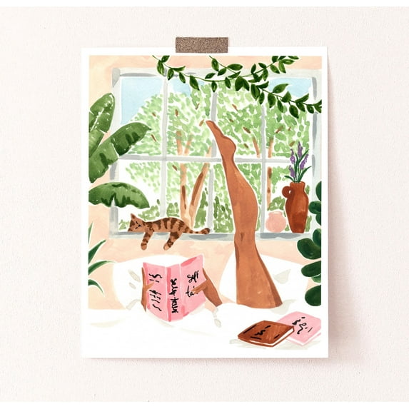 Boho Botanical Print, Gouache Illustration (Matte Paper, Multiple Sizes ...