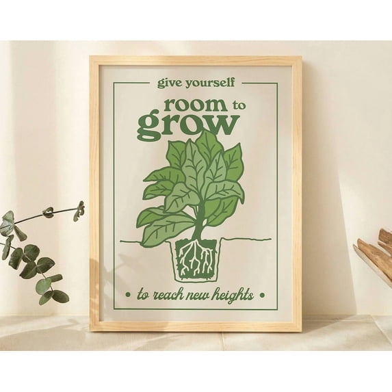 Boho Botanical Print Poster Floral Wall Art Retro Wall Decor Art Prints ...