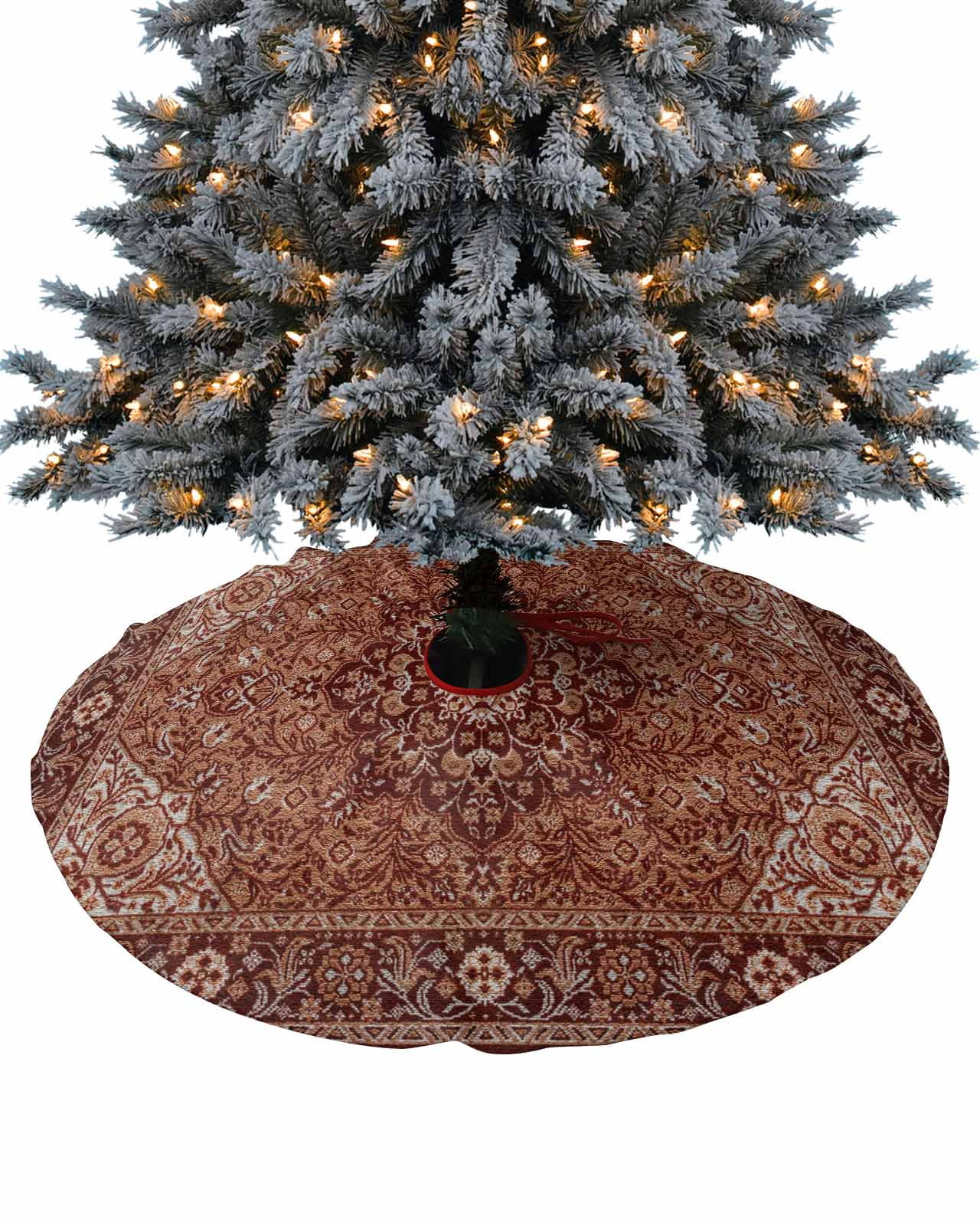 Boho Brown Christmas Tree Skirt 48 Inches Large Christmas Skirt Tree ...