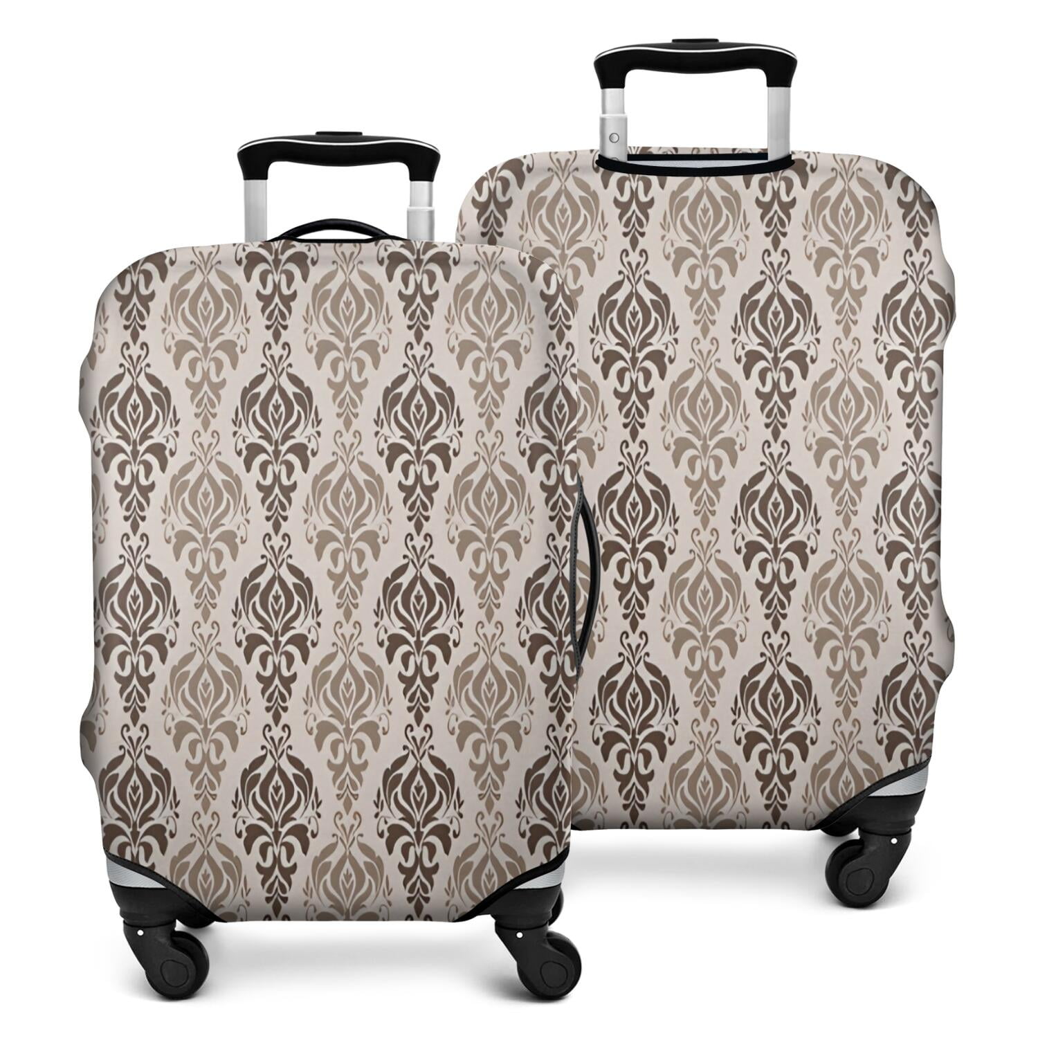 Boho Brown Damask Ethnic Pattern Luggage Cover Fashion Suitcase Cover ...
