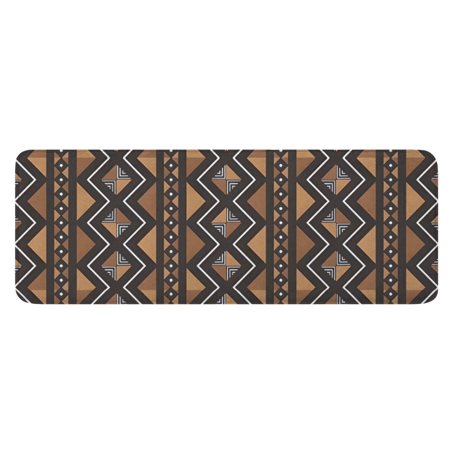 Boho Brown Geometric Ethnic Pattern Kitchen Rug Mat,Kitchen Runner Rugs ...