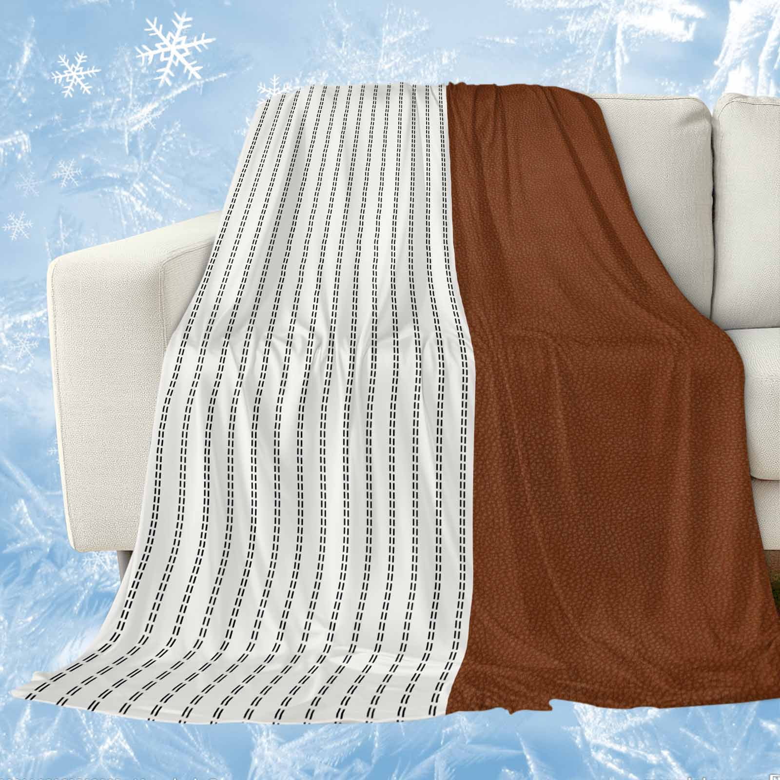 Boho Brown Leather Texture Cooling Blanket, Lightweight Breathable ...
