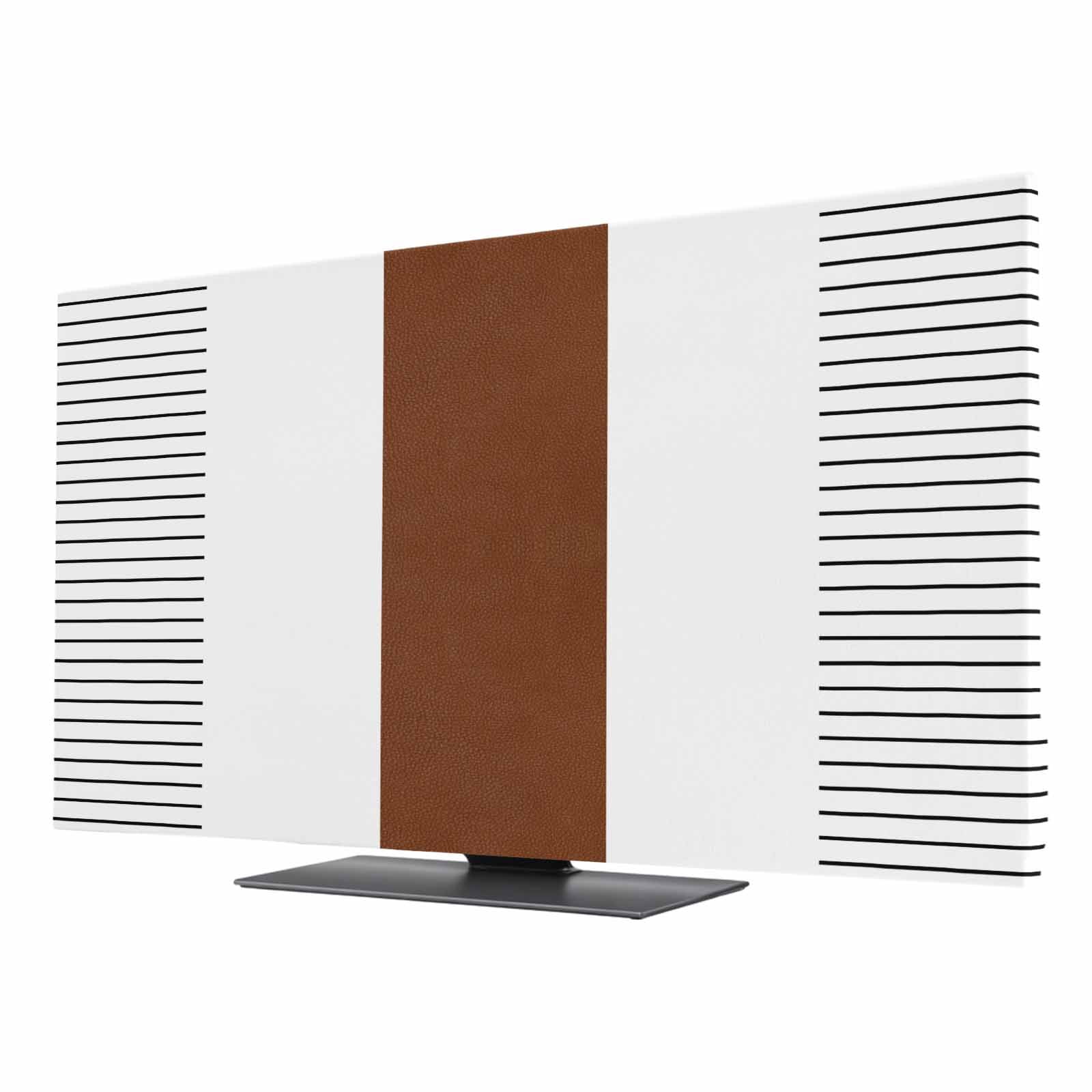 Boho Brown TV Dust Cover 75 Inch, Striped Tribal Farmhouse Style ...