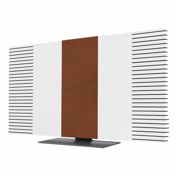Boho Brown TV Dust Cover 75 Inch, Striped Tribal Farmhouse Style ...