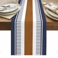Boho Brown Table Runner, and Navy Blue Striped Tribal Farmhouse Style ...