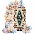 Boho Brown Teal Red Arch Backdrop Cover 4x1.65 Ft, Spandex Wedding Arch ...