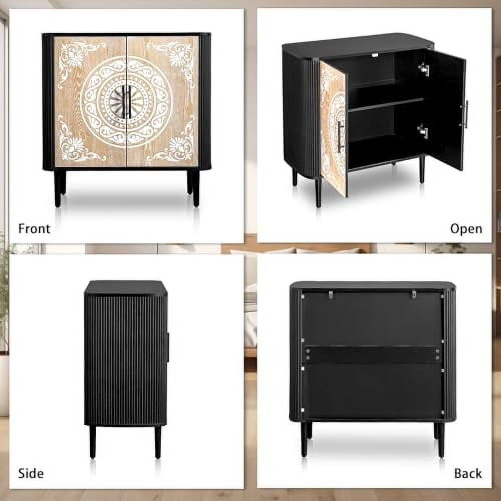 Boho Buffet Sideboard Cabinet with Storage,Kitchen Storage Cabinet with ...