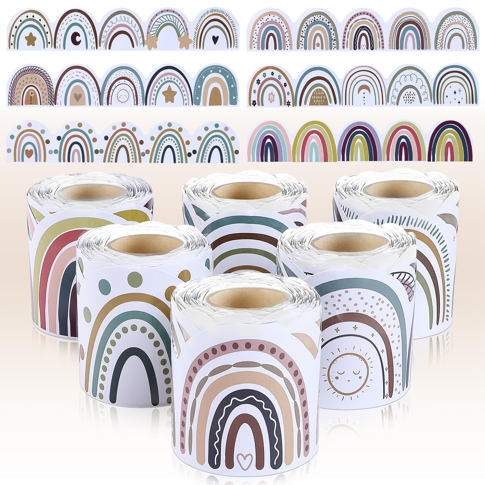 Boho Bulletin Board Borders 6 Rolls 196.8 Ft Classroom Borders for ...