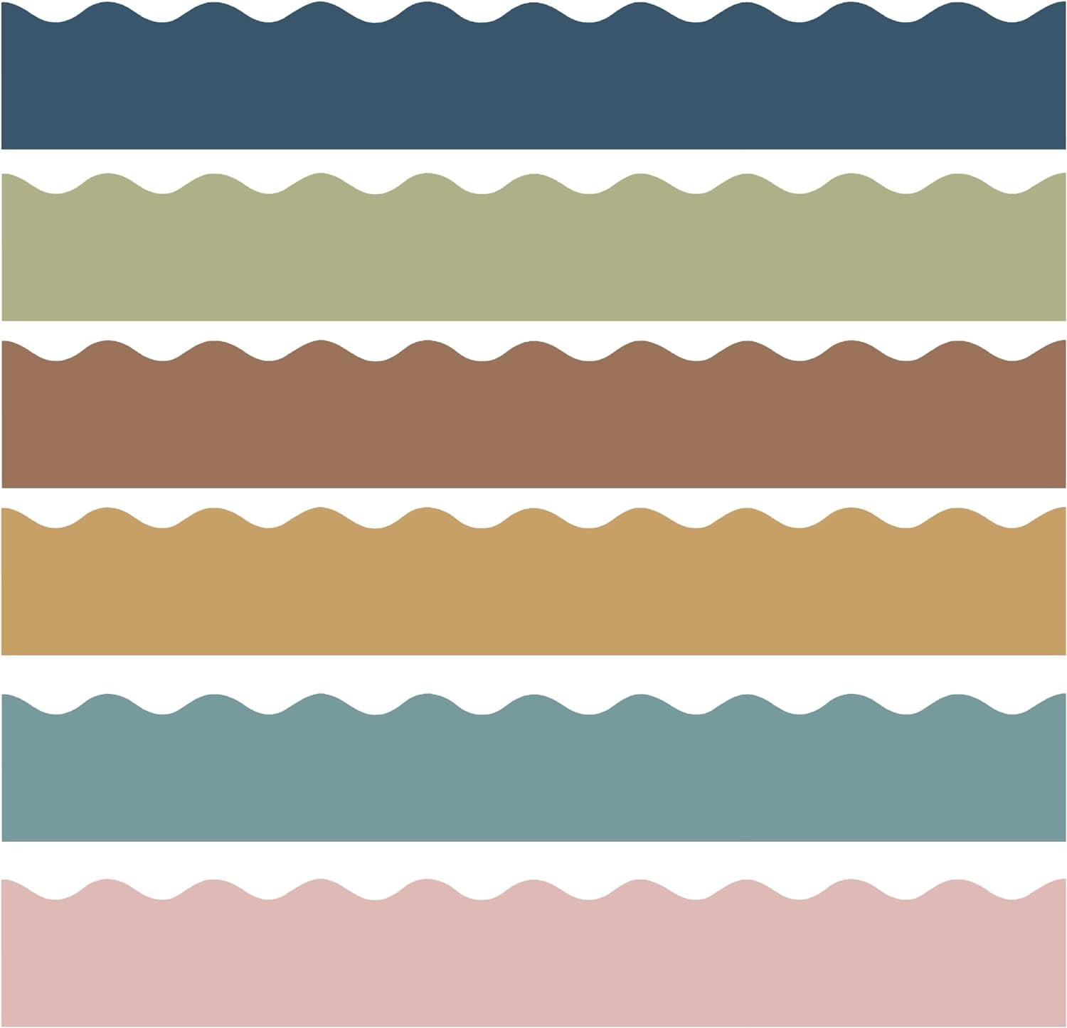 Boho Bulletin Border Classroom Bulletin Board Stickers Scalloped ...