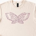 Boho Butterfly Line Art Graphic Tee Natural Color Shirt Aesthetic ...