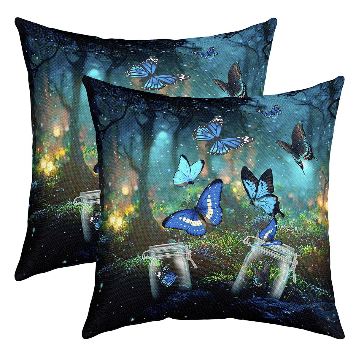 Boho Butterfly Pillow Covers 16x16 inch set of 2,Butterfly Cushion ...