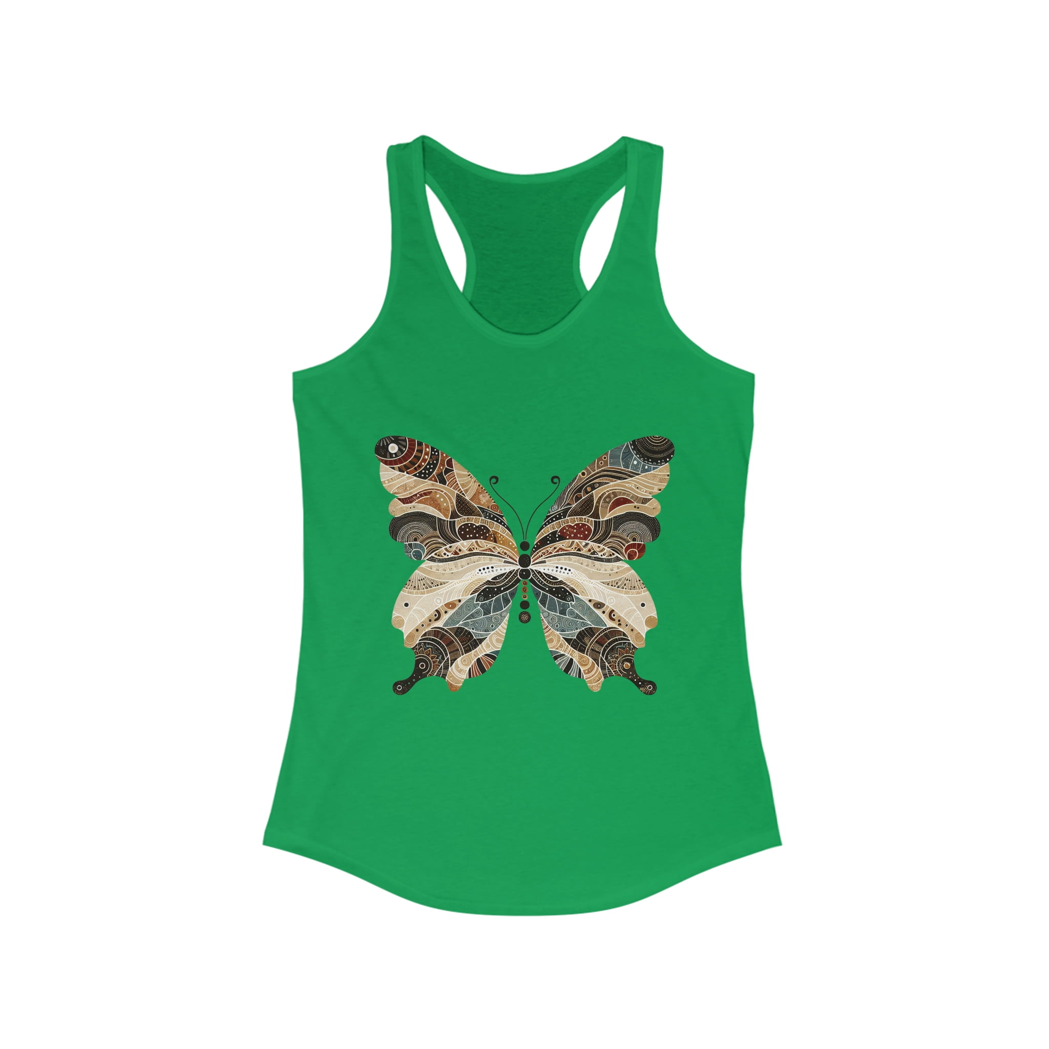 Boho Butterfly Racerback Tank Top in 8 Vibrant Colors - Walmart.com