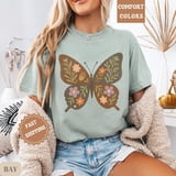 Boho Butterfly Tee Nature Lover Shirt Plant Mom Gift Minimalist ...