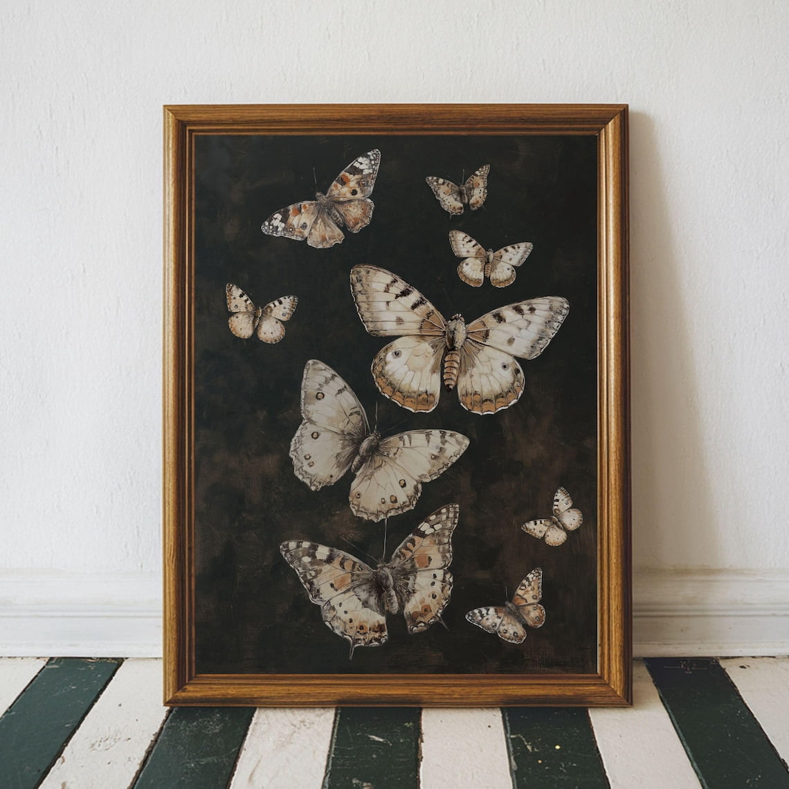 Boho Butterfly Wall Art Printable Antique Butterflies Poster Butterfly ...