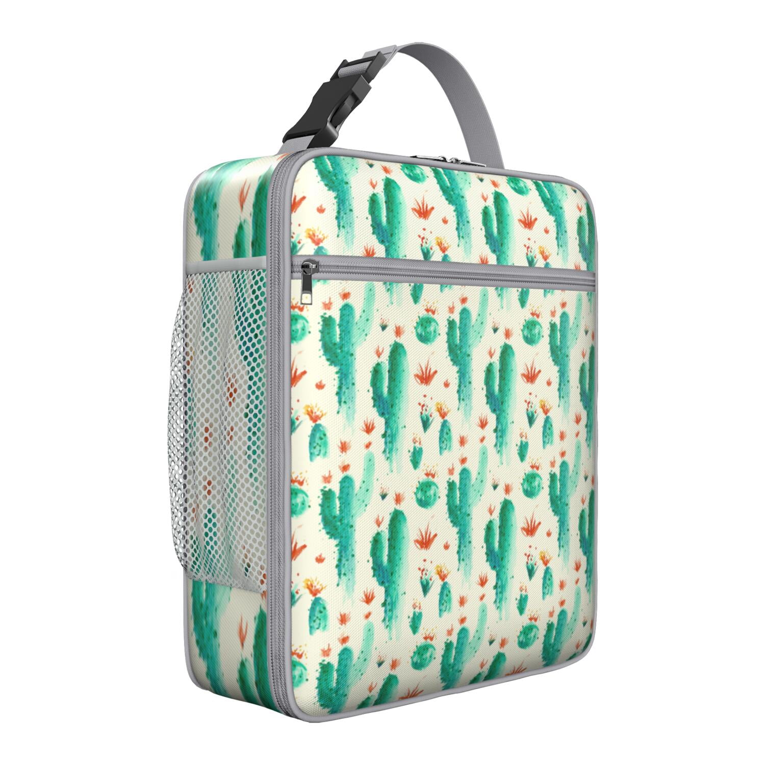 Boho Cactus Insulated Lunch Bag – Cute Kawaii Succulent Design with ...