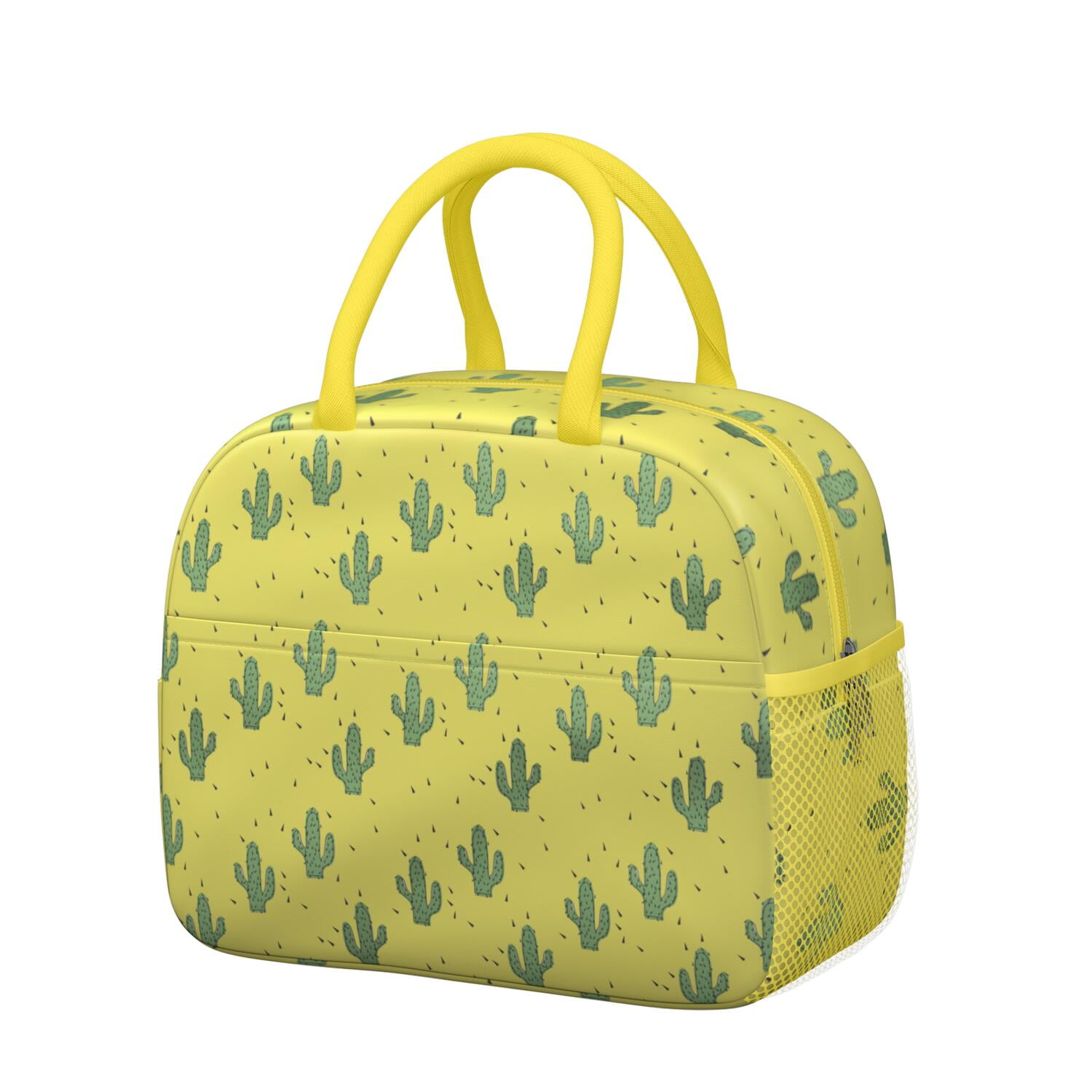 Boho Cactus Insulated Lunch Bag - Large Capacity Thermal Cooler, Easy ...