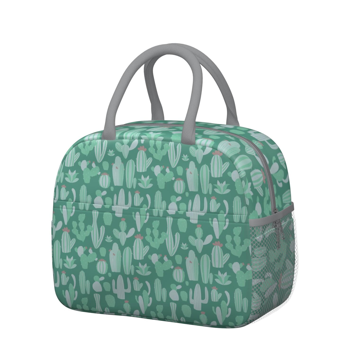 Boho Cactus Insulated Lunch Bag - Large Capacity Thermal Cooler, Easy ...