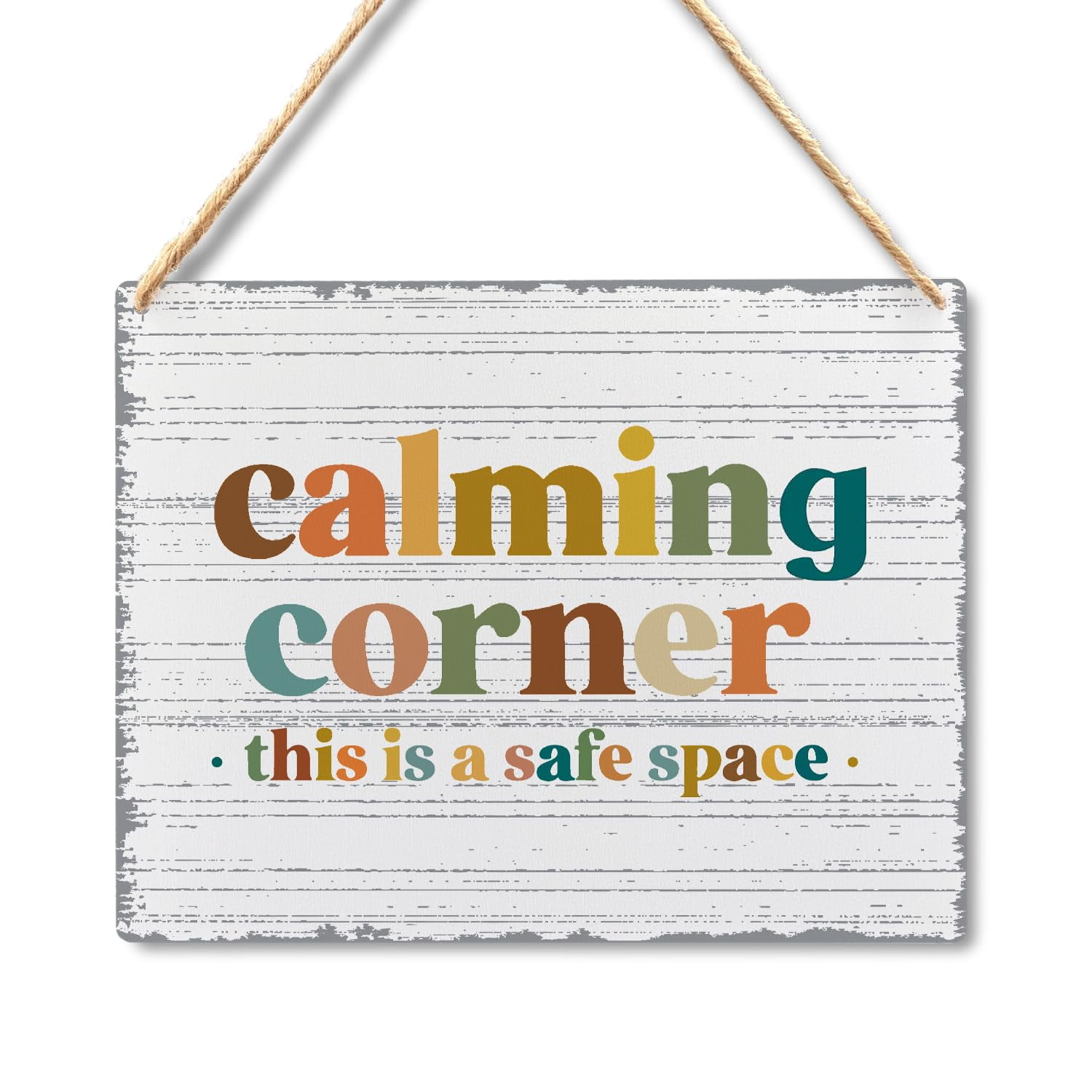Boho Calm Down Corner Sign, Safe Space Wooden Wall Decor, Classroom ...