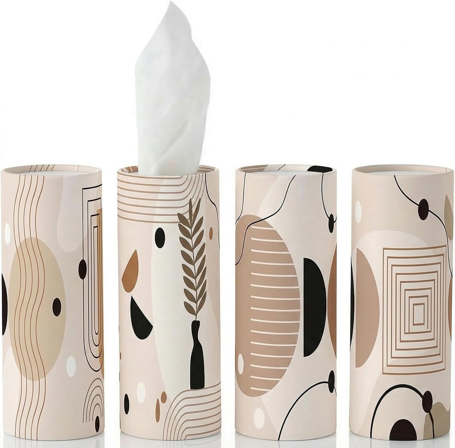 Boho Car Tissue Holder, Tissues Cube Boxes 4 Pack, Cylinder for Cars ...