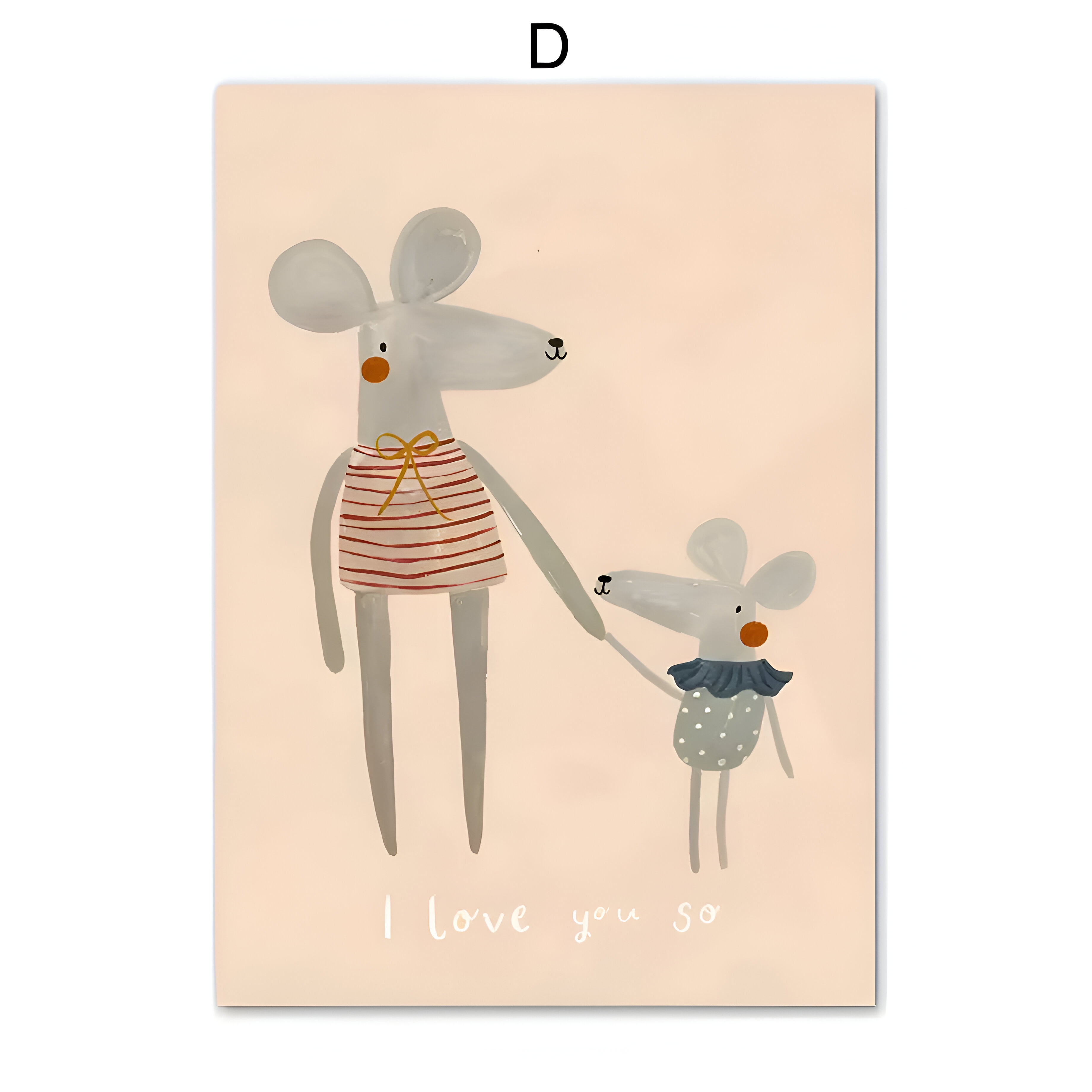 Boho Cartoon Animal Poster Rabbit Mouse Goose Wall Art for Nursery Room ...