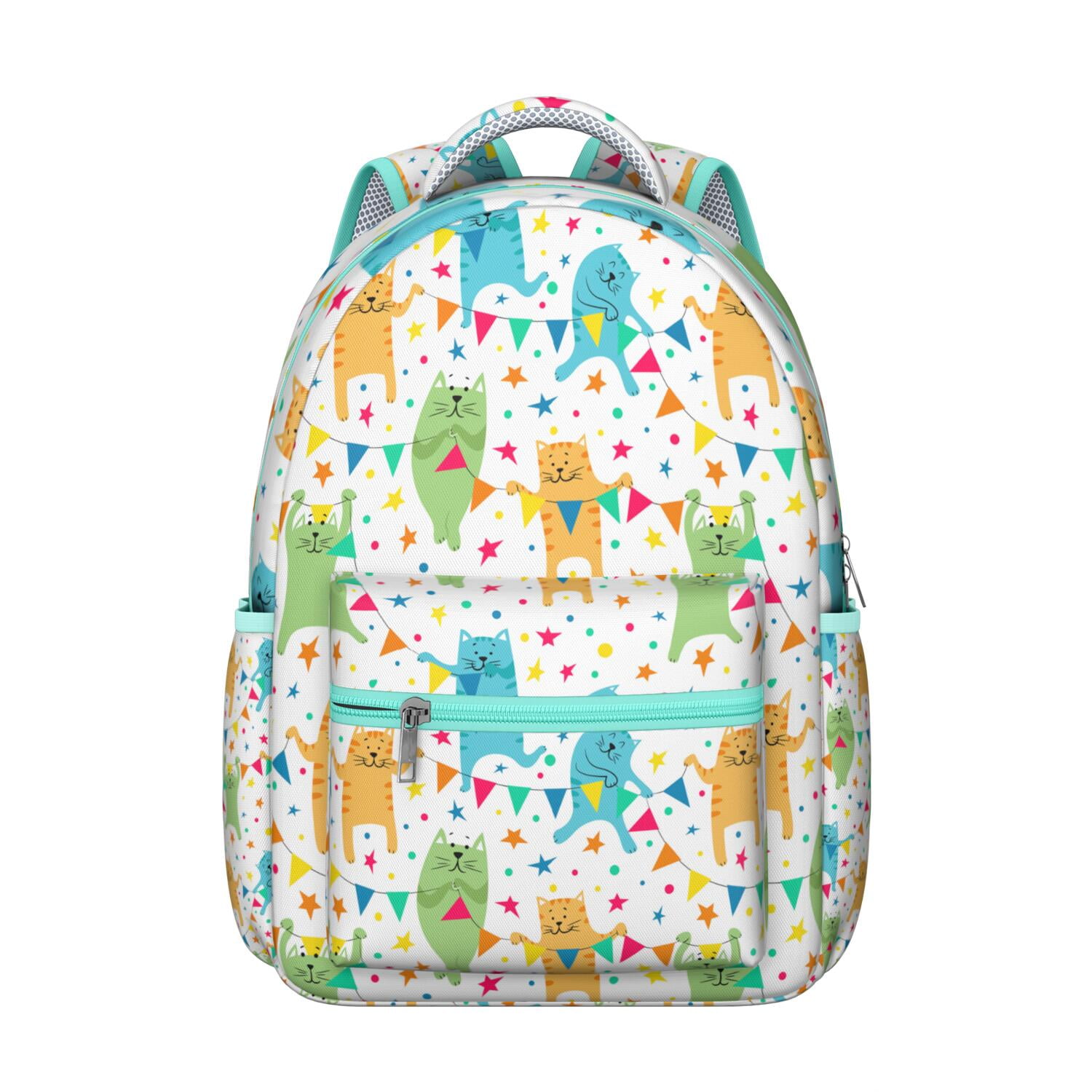 Boho Cat Aesthetic Backpack - Waterproof & Ergonomic, Padded Straps for ...