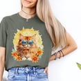 Boho Cat Sunflower Shirt Cute Cat Lover Graphic Tee Floral Kitty TShirt ...