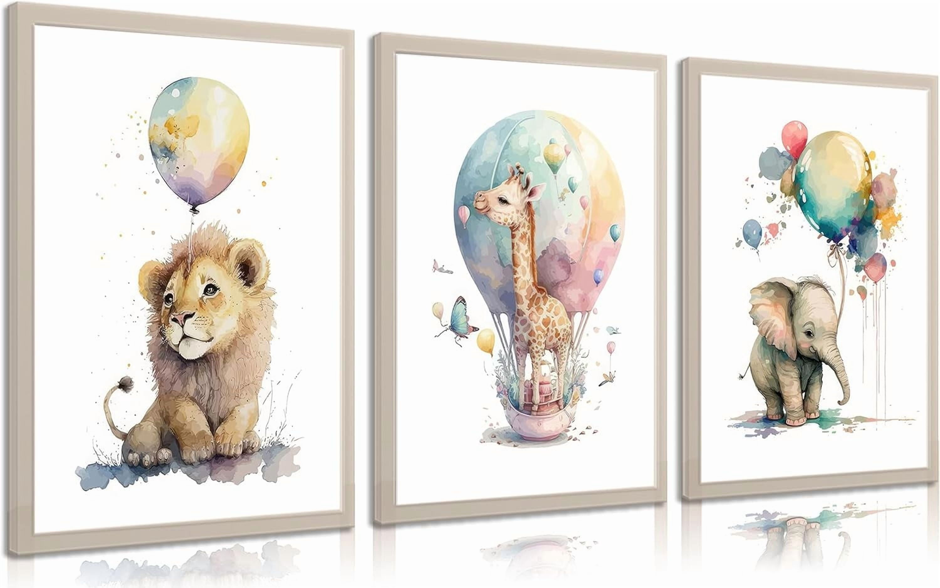 Boho Cats Canvas Wall Art Funny White Cat Wall Decor Pictures Cute ...
