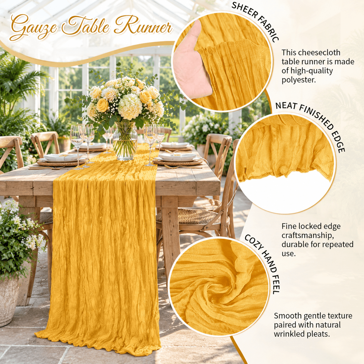 Boho Cheesecloth Table Runner 12 Pack 17x108 Inch Sheer Gauze - Walmart.com