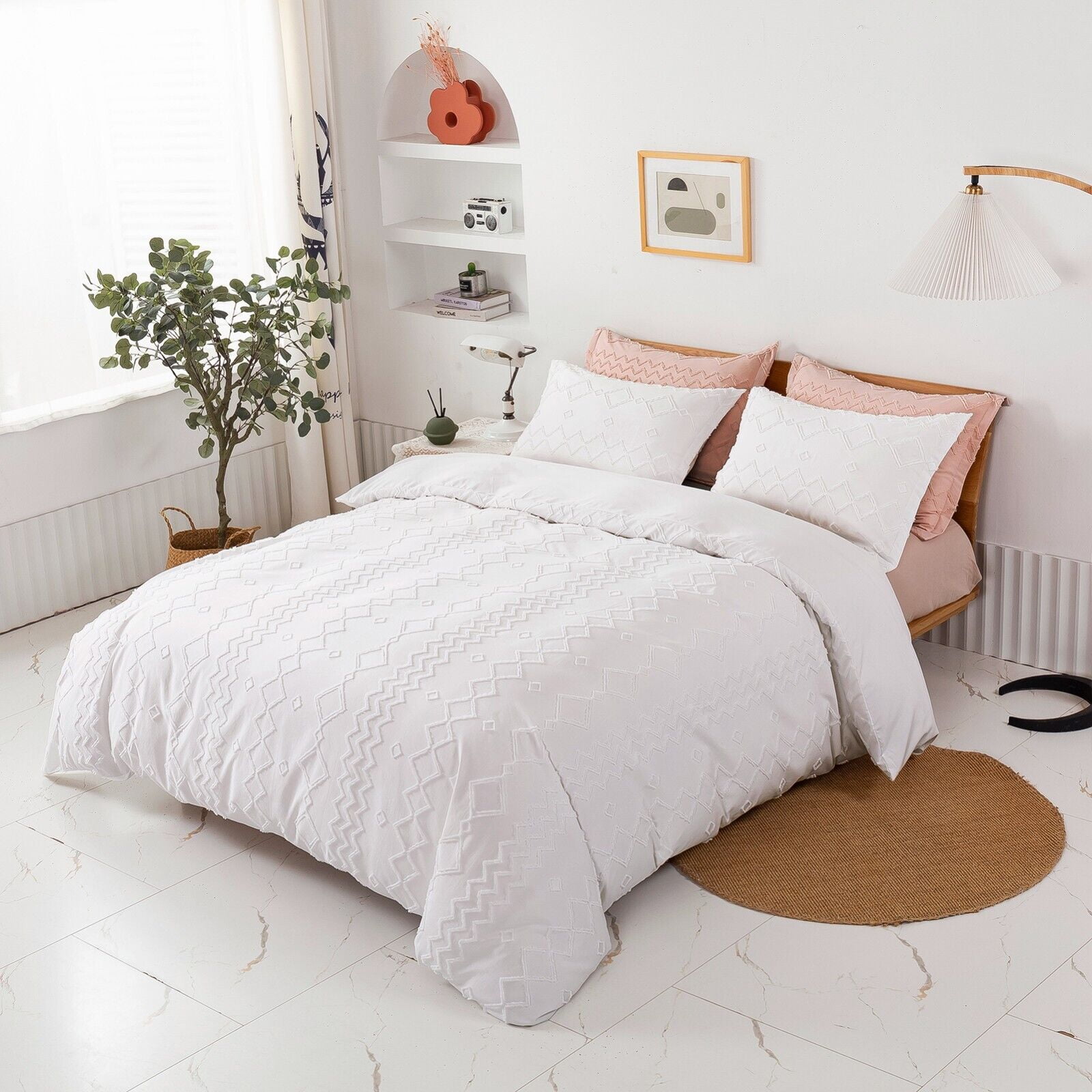 Boho Chenille Duvet Cover Set, Soft and Breathable Twin Size Duvet ...