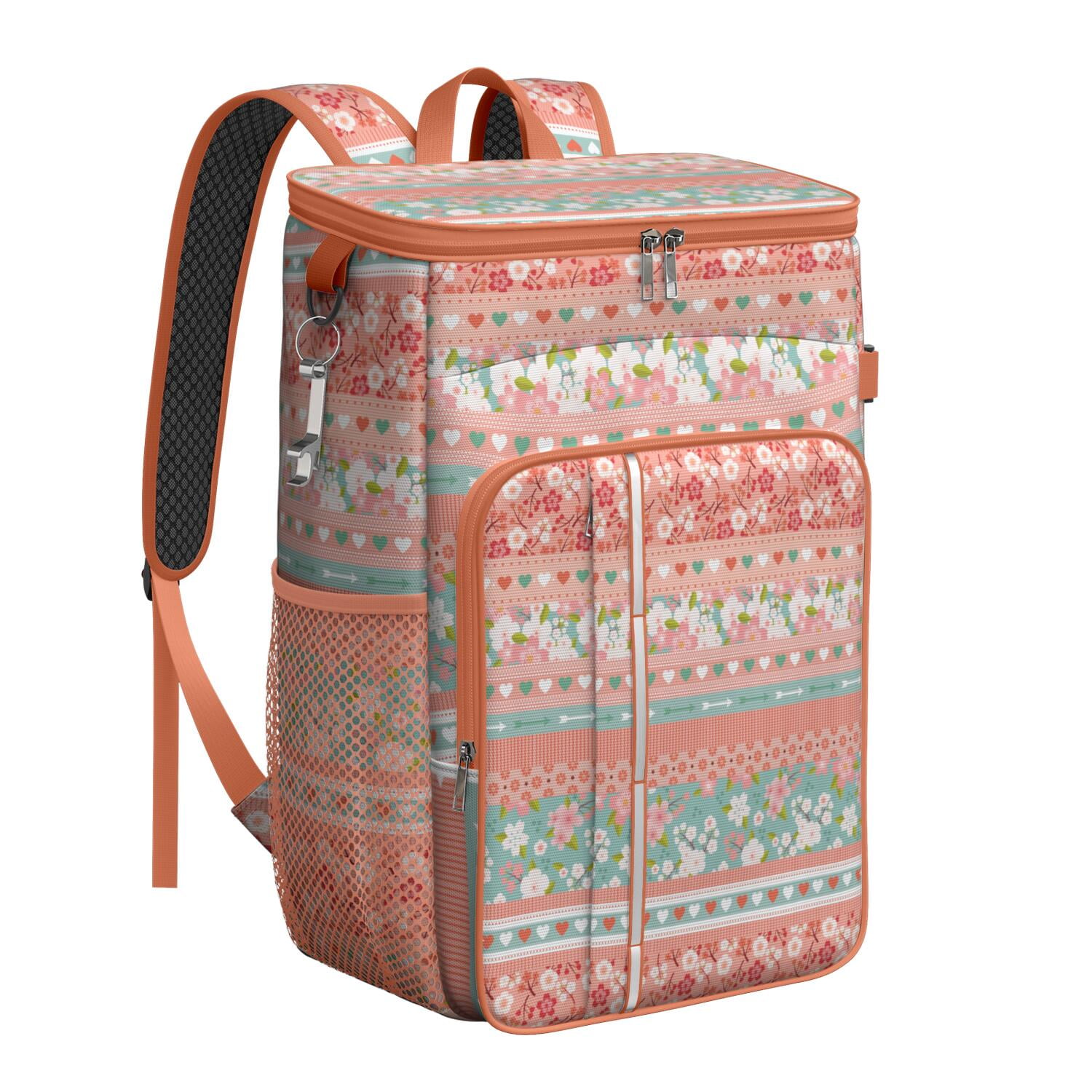 Boho Chic Backpack Cooler 26 Cans – Leakproof Insulated Cooler Bag with ...