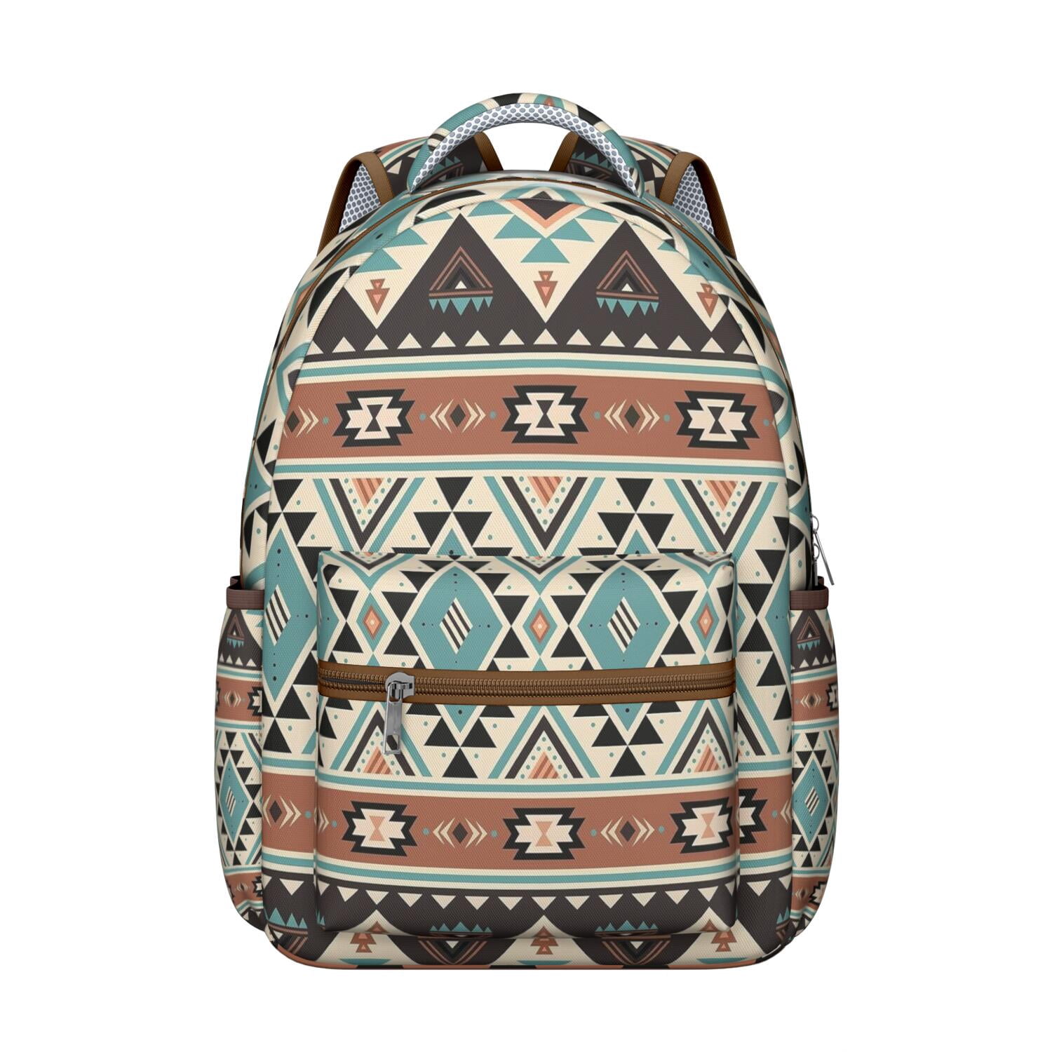 Boho Chic Daypack for College - Vintage Floral Print Backpack with 17 ...
